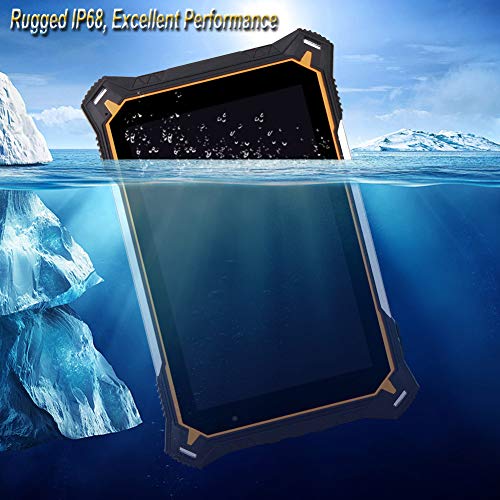 HiDON Factory Rugged Tablet PC NFC, 6G 128G Android 8 inch IPS FHD Sunlight readable IP68 Industrial Computer Drop Proof dust Proof Water Proof