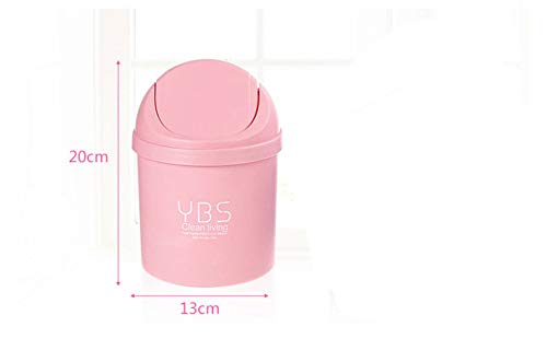 WOIWO 1 PCS Creative Desktop Trash Can Small Household Living Room Shake Lid Garbage Can Mini Kitchen Countertop with Lid Paper Basket (Color Random Send)
