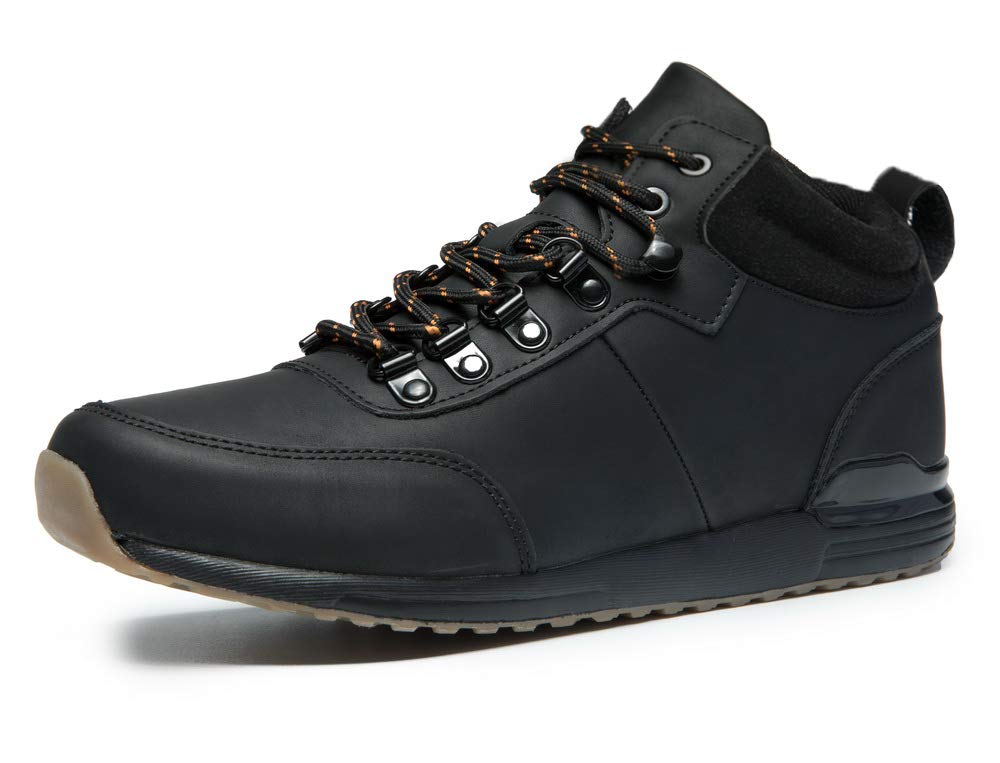 FITONE Men's Waterproof Boot Mid Ankle Boot Free Hiker Hiking Boot (Black, Numeric_9)