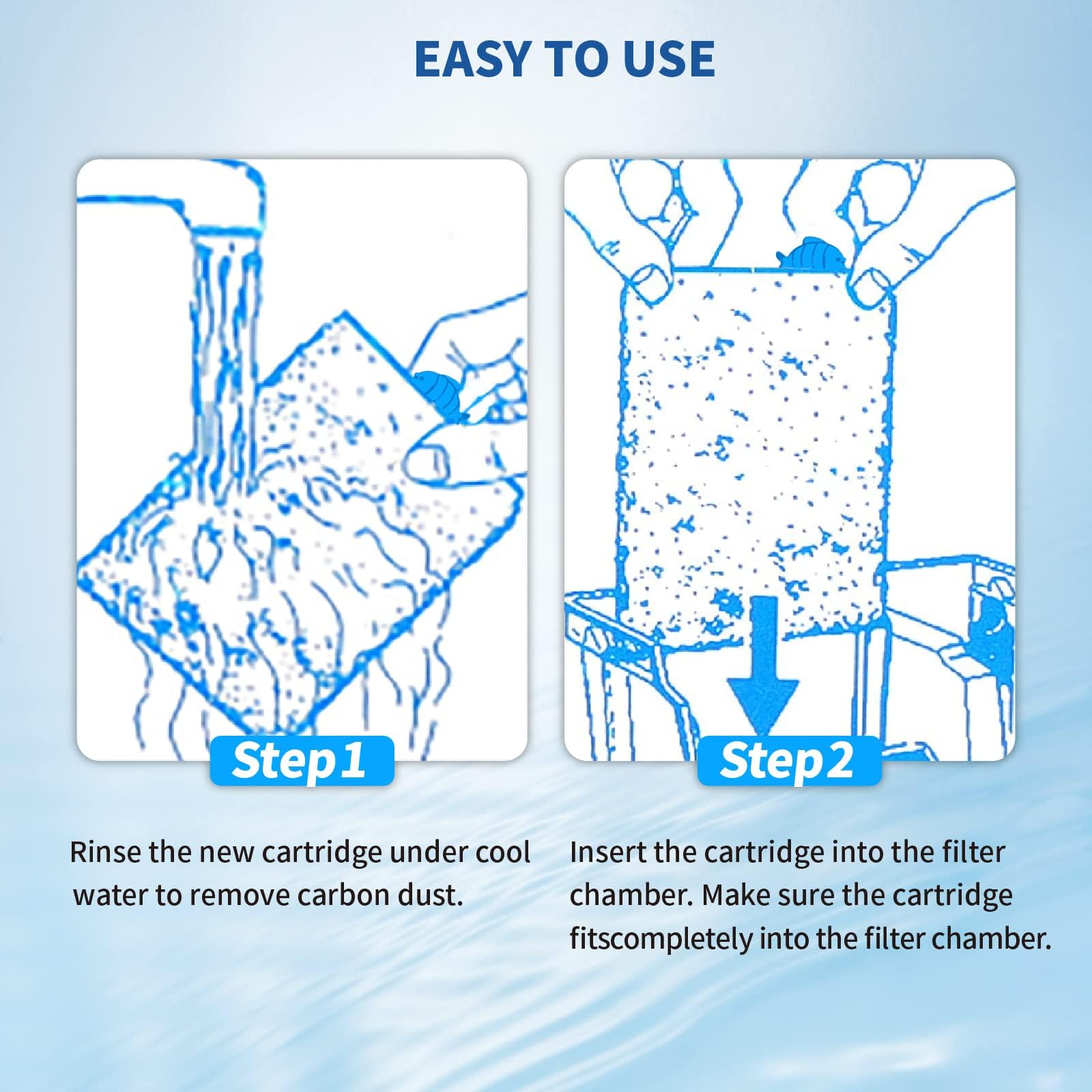 Fish Tank Filter Cartridge for Aqueon Filter Cartridges (L-12 Packs)