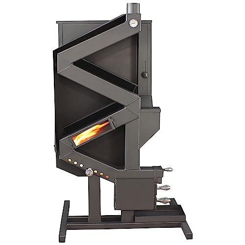 US Stove Company US GW1949 Wiseway Non-Electric Pellet Stove, 60 lbs Hopper, Black