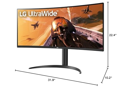 LG 34WP75C-B 34" Curved UltraWide QHD Monitor with AMD FreeSync Bundle with Elite Suite 18 Software + 2 Year Protection Warranty
