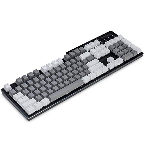 FIRSTBLOOD ONLY Game. AK35I Mechanical Gaming Keyboard – Blue Switches - PBT Keycaps – Grey-White Matching – White Backlit - Multimedia Keys – Black