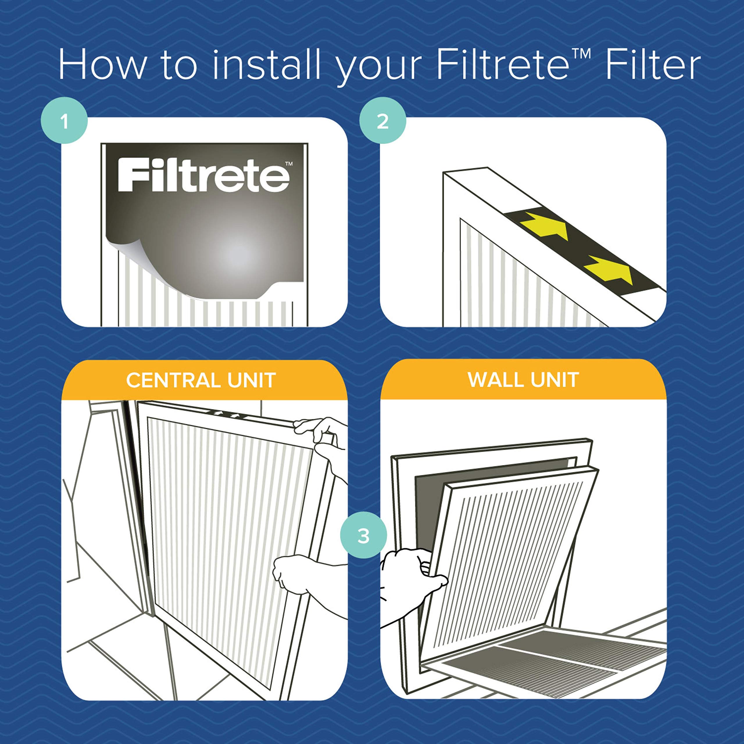 Filtrete 16x25x1 Air Filter, MPR 600, MERV 7, Clean Living Dust Reduction 3-Month Pleated 1-Inch Air Filters, 6 Filters