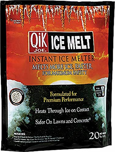 Qik Joe Instant Snow and Ice Melt for Sidewalks, Driveways, Steps, and Parking Lots, Deicer for Concrete, Asphalt, Wood, and Other Surfaces, Effective to -25 Degrees, 20 Pounds