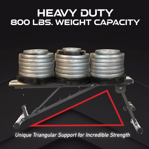 Fitness Reality Multi-Function Adjustable Power Rack Squat Stand with The 1000 Super Max Bench