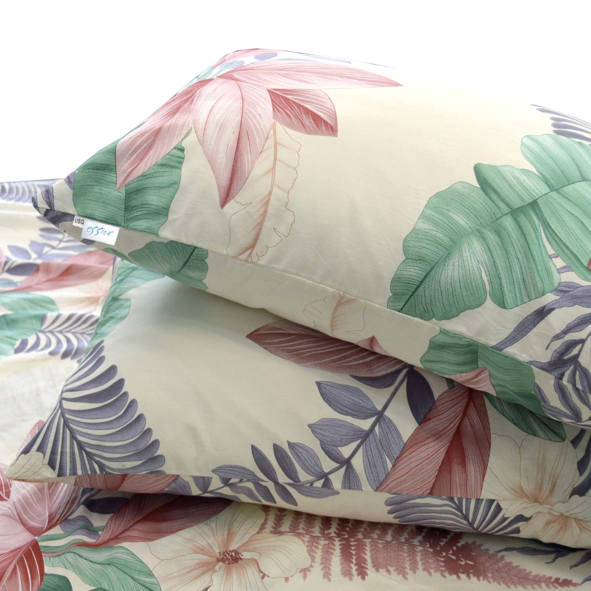 Essina King Sheet Sets 4pc, King Size Deep Pocket Fitted Sheet, Cotton 620 Thread Count, Boho King Sheets, Wild Bloom