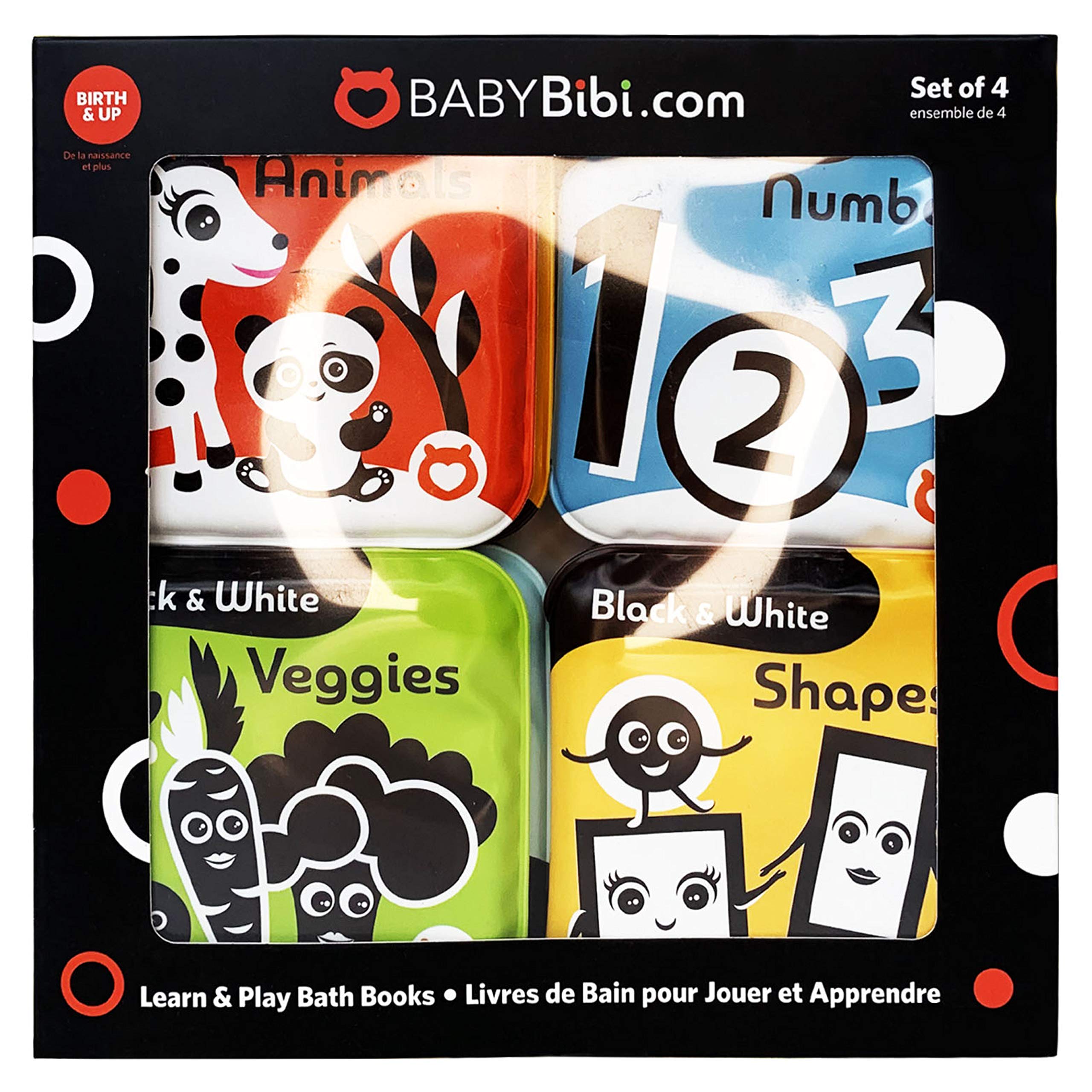 Floating Baby Bath Books β High Contrast Black and White Waterproof Bath Books for Babies 3+ Months