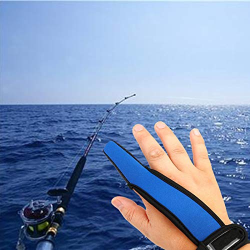 Fishing Single Finger Glove, 1Pc Fishermen Single Finger Protector Non-Slip Cover Fishing Glove Accessory - Blue