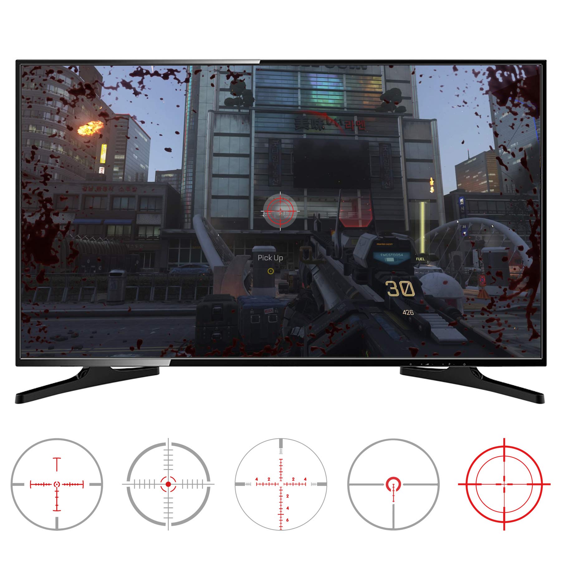 eXtremeRate FPS Games FastScope No Scope TV Decal for PS5, for PS4, for Xbox Series X/S, for Xbox One S/X, for Xbox One, for Xbox 360, PC - 10pcs in 2 Size 5 Designs