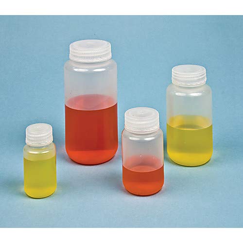United Scientific⢠33409, Laboratory Grade 500mL HDPE Wide Mouth Reagent Bottle, Designed for Laboratories, Classrooms, or Storage at Home, 500ml (16oz) Capacity, Pack of 12