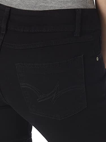 Wrangler Women's Western Mid Rise Stretch Boot Cut Jean, Black, 7W x 32L