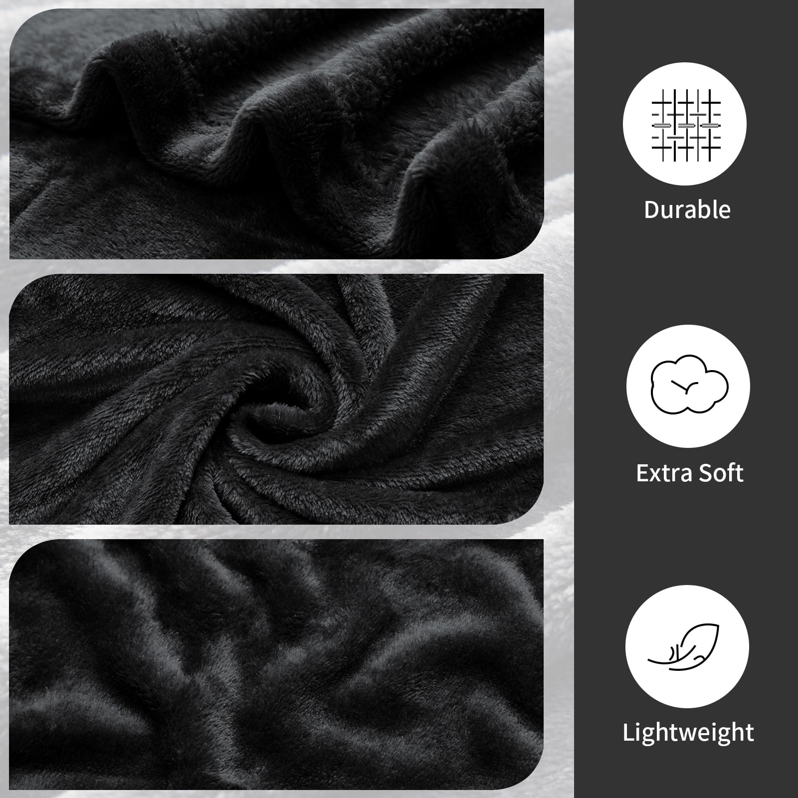 Fleece Blanket Queen Size White Bed Blanket for Couch, Bed, Camping, Travel-Plush Cozy Fuzzy Blanket 90"x90",Super Soft & Warm Blankets for All Season