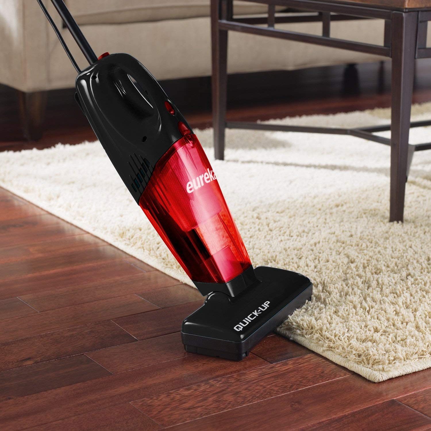eureka Vacuum Cleaner Powerful Suction Small Handheld Vac with Filter for Hard Floor Lightweight Upright Home Pet Hair, 1-(Pack), Light Red