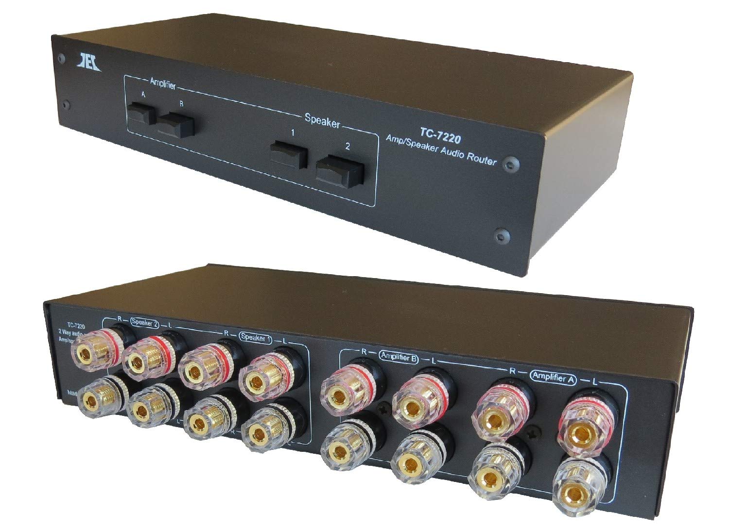 TC-7220 2-Way Amplifier Speaker Selector Switch Switcher Comparator Crossover Router