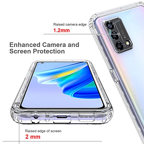 Pzwoxukhov Case for Oppo A74 4G CPH2219 / A95 4G CHP2365 CPH2365 / Reno6 Lite CPH2365 Case Cover,high Transparency,Gradient Color,Anti-Drop Shock Absorption Case Blue