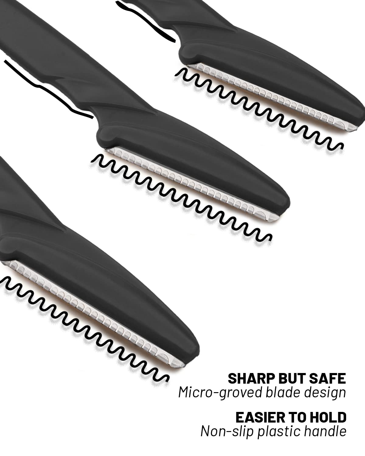 Eyebrow Razor for Women, 12 Pcs Dermaplaning Tool for Face Professional, Face Razor for Women Facial Hair Remover Black