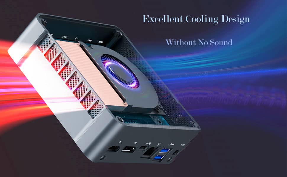 Mini PC, 11th Intel i7-1165G7(up to 4.7GHz) Mini Desktop Computer 16GB DDR4 512GB M.2 NVMe SSD Mini Computers Windows 11 Pro, 8K Thunderbolt 4 HDMI DP, WiFi 6 BT5.2, USB 6 Ports