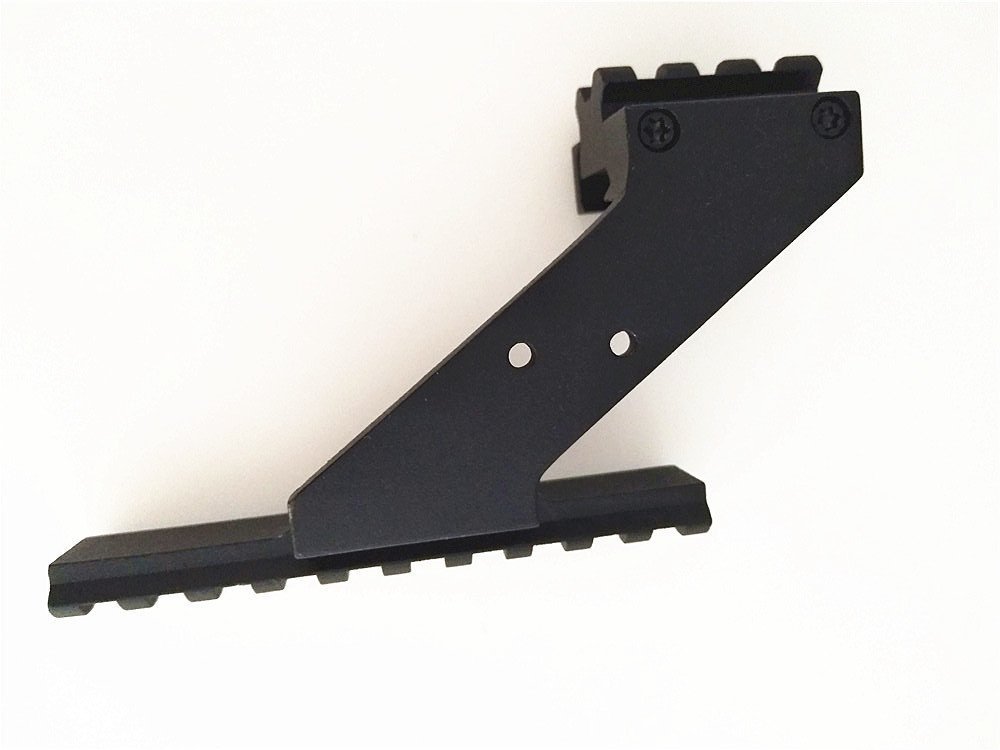 FIRECLUB Tactical Precision Machined Aluminum (NOT Plastic) Weaver Picatinny Top & Bottom Pistol Handgun Scope Mount for Sights,Lights & Accessories For Glock Pistols with Front Accessories