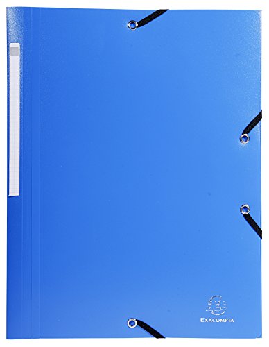 Exacompta - Ref 55840E - Opaque PP Elasticated 3-Flap Folders - Suitable for A4 Documents, 0.5mm Polypropylene, Spine Label, Suitable for Confidentiality - Assorted Colours (Pack of 10)