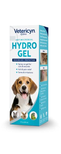 Vetericyn Plus Dog Wound Care Hydrogel Spray | Healing Aid and Wound Protectant, Sprayable Gel to Relieve Dog Itchy Skin, Safe for All Animals. 3 Ounces