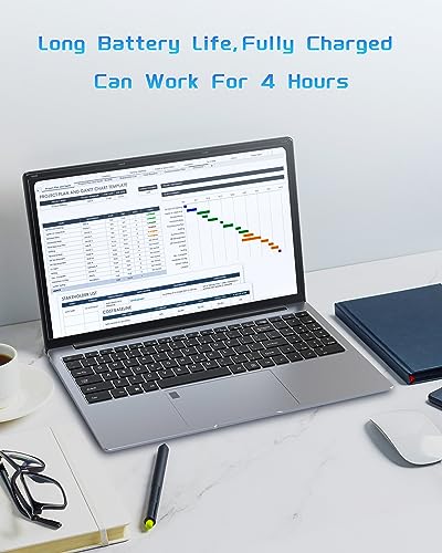 SAINTDISE 15.6 Inch Laptop PC Built with Intel Cerelon N5095(UP to 2.9Ghz) 4-Core CPU Laptops 16GB RAM 512GB ROM UHD Notebook Computer WiFi5 Bluetooth 4.2 Webcam,Fingerprint Unlock