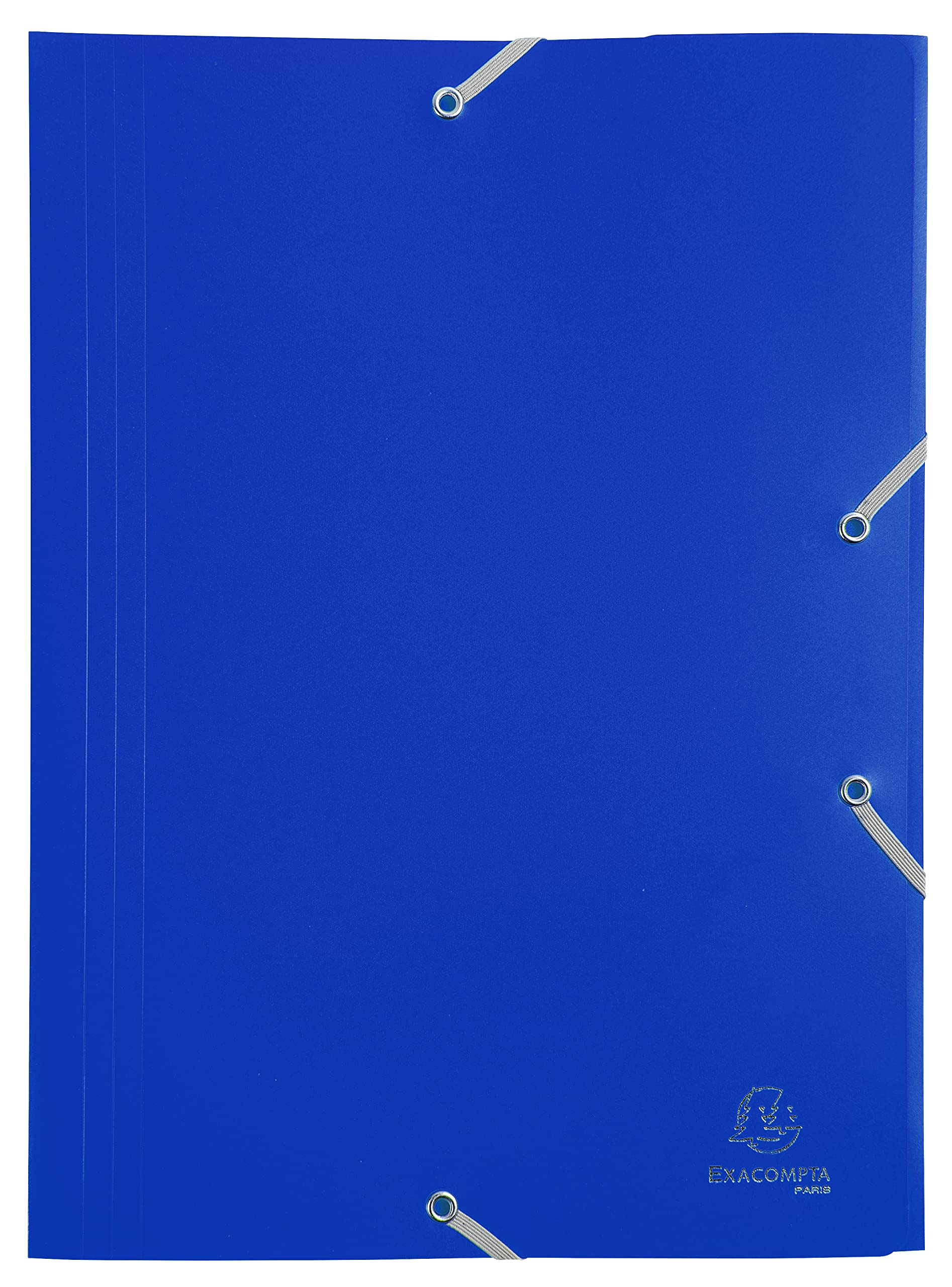 Exacompta Uni PP Opaque Elasticated 3 Flap Folder, A4 - Assorted Colours, Pack of 10