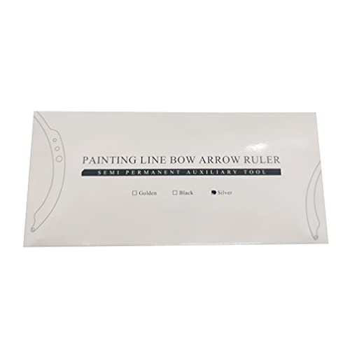 Eyebrow Mapping String Eyebrow Mapper with Strings Design Eyebrow Threading Line Marker Ruler Painting Line Bow Arrow Ruler Semi Permanent Bow and Arrow Line Ruler Measuring Tool (Siver)