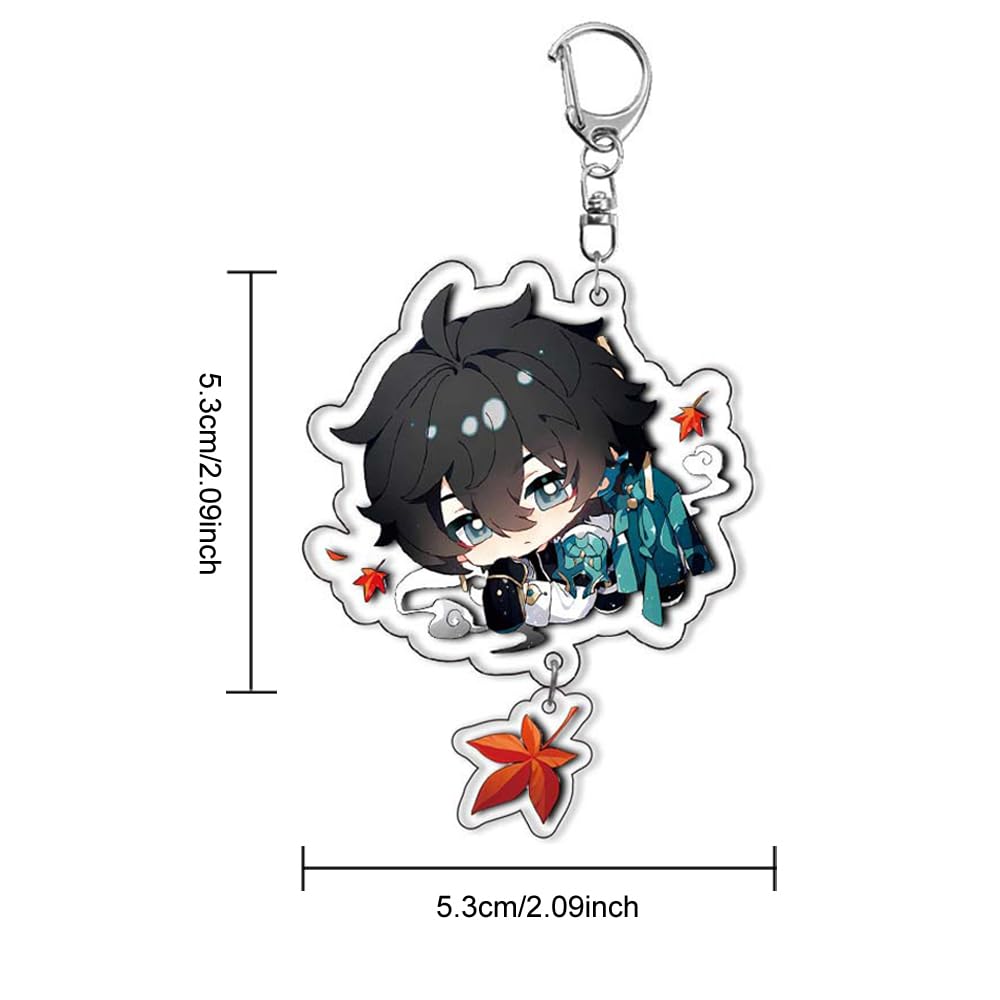 PIGIAOKA Honkai: Star Rail Keychain Set 10pcs Cute Acrylic Figure Keychain Accessories for Charms gift, Anime Merch for Game fans