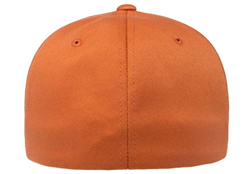 Flexfit Men's Athletic Baseball Fitted Cap, Orange, Small-Medium
