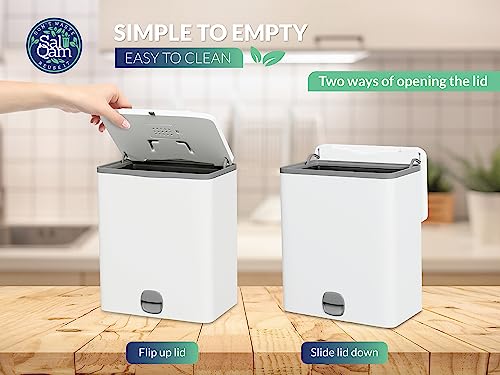 SALQAM Compost Bin for Kitchen - Lightweight & Stable Indoor Compost Bin - 10 L /2.4 Gallon Capacity - Removable Inner Bucket Kitchen Compost Bucket