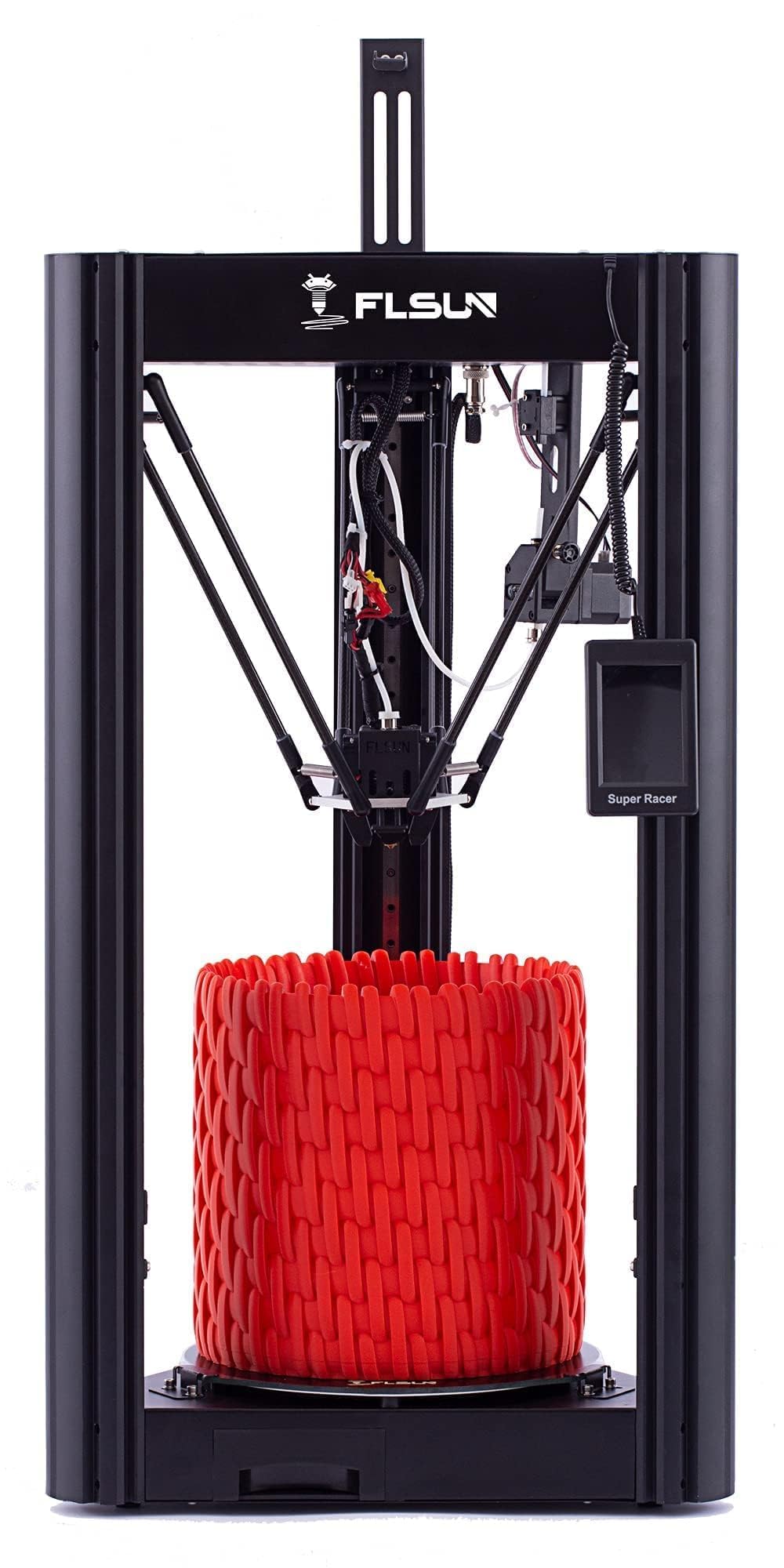 FLSUN Super Racer - 200 mm/s fast 3D printer, 2800 + mm/s², FDM Delta 3D printer with self-leveling resume 1.75 PLA DIY 3D printers print size Φ260 x 330 mm. (SR)