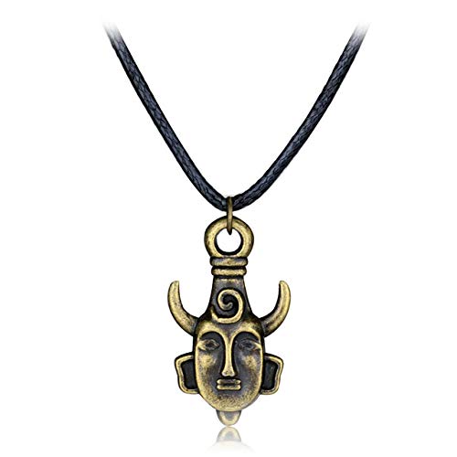 Fineder 4 Pack Supernatural Necklace Dean Winchester Mask Pendant Necklace, Supernatural Merchandise Jewelry Gifts