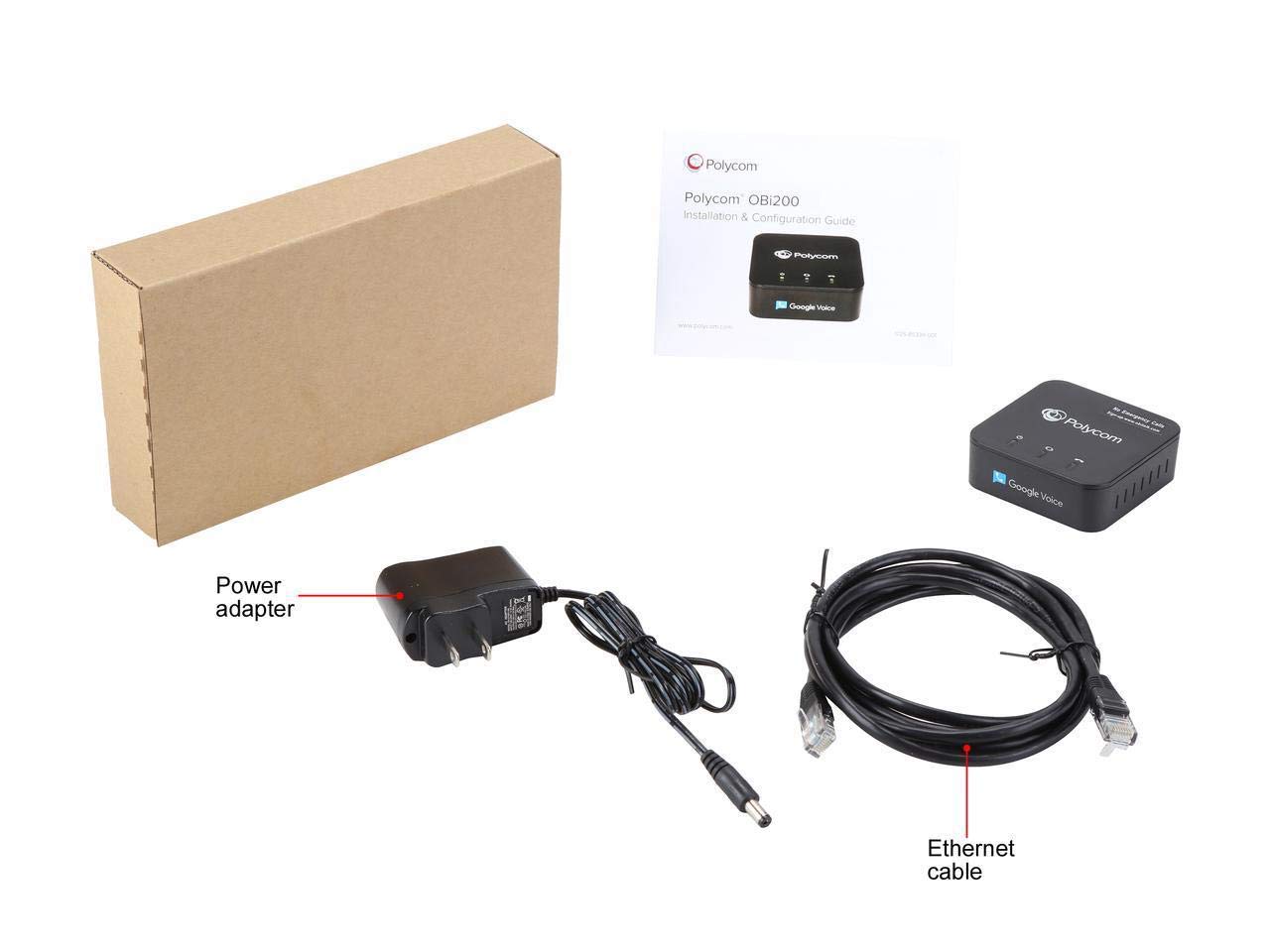 Obihai OBi200 1-Port VoIP Adapter with Google Voice and Fax Support for Home and SOHO Phone Service, Black