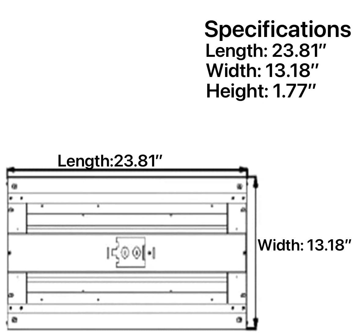 Light In Depot 2FT LED High Bay Light 110W, 14850lm, 0-10V Dimmable, 5000K, 250W Equivalent, Hanging Warehouse Lights, Industrial Indoor Area Workshop Garage High Bay LED Lighting (2FT-110W, 4Pack)