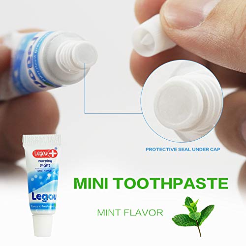Ur-Excellent Individually Wrapped Hotel Toiletries Amenities Travel Disposable Toothbrush with Toothpaste Bulk,40 Count (White(40packs))