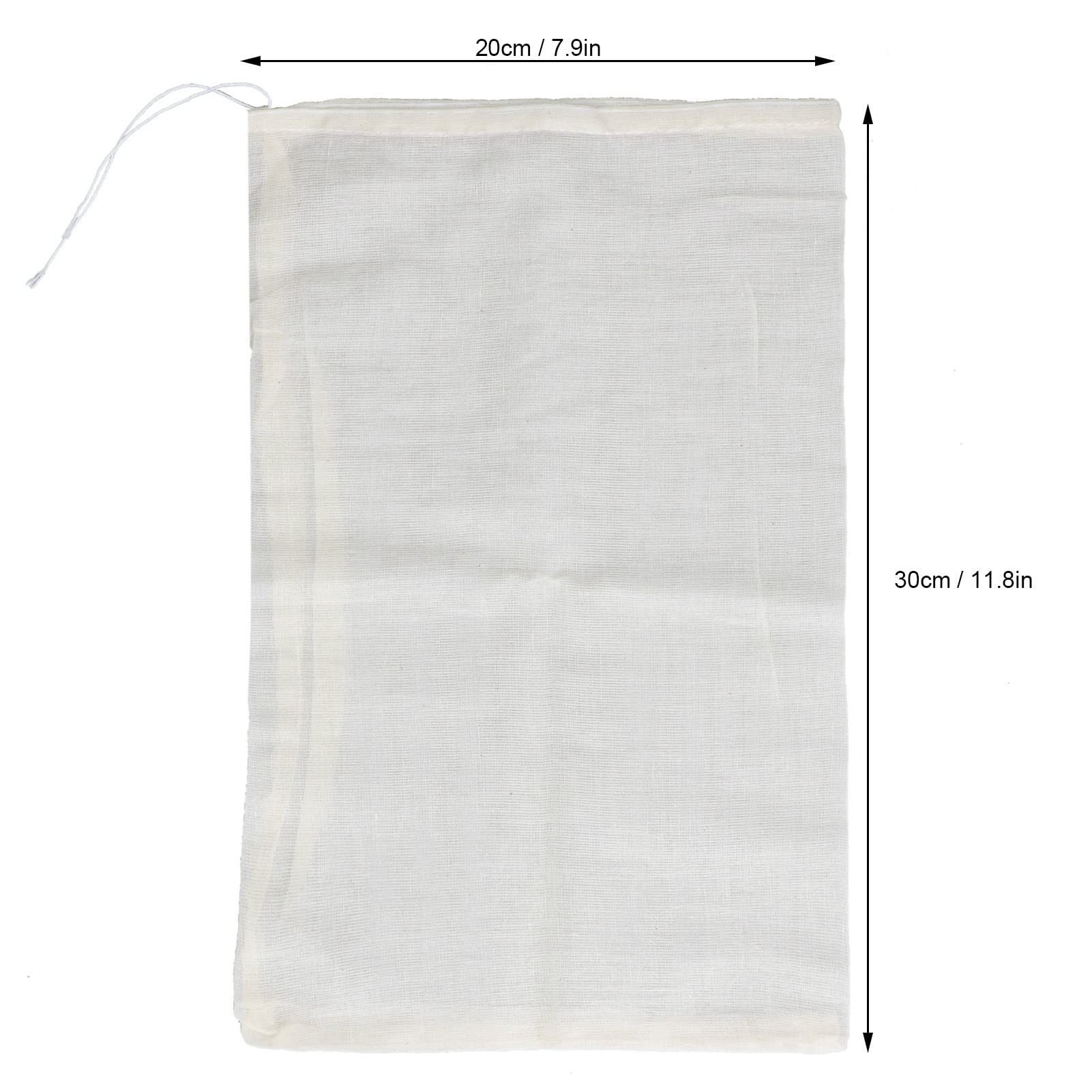 FIYO Cheese Cloths,50PCS 7.9 x 11.8 Inch Cotton Drawstring Bag Reusable Muslin Bag Cotton Bags with Drawstring Spices Sachet Bag for Household