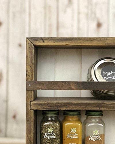 Mansfield Cabinet No. 104 - Solid Wood Spice Rack Cabinet Willow Grey/White