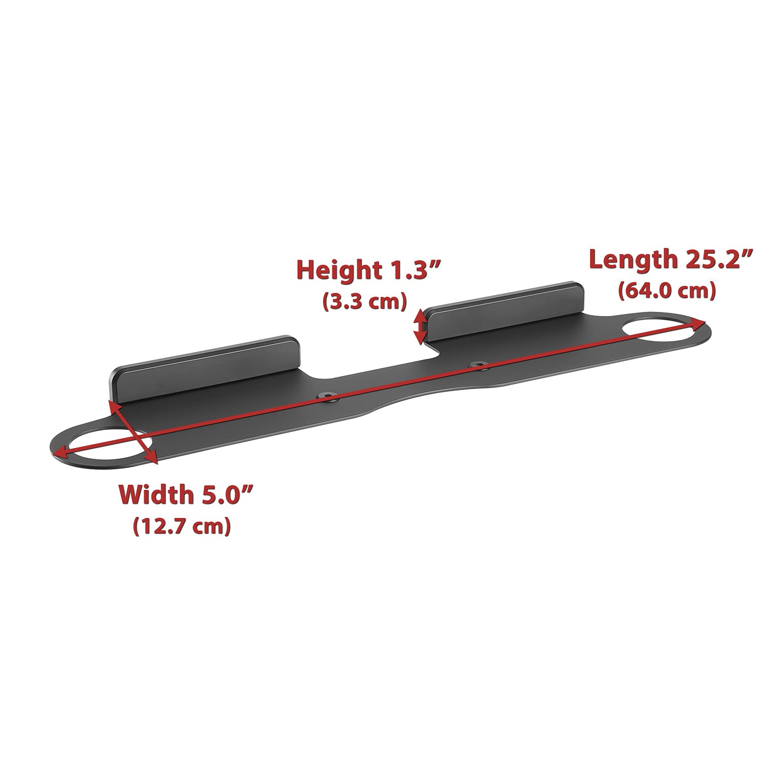 Eximus Speaker Wall Mount Bracket Under TV Shelf Compatible with Sonos Beam Soundbar - Matte Black Finish (Mounting Hardware Included)