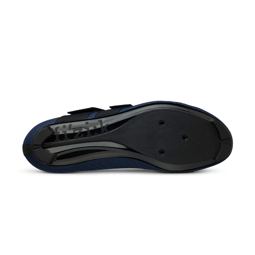 Fizik mens Tempo Powerstrap cycling footwear, Navy/Black, 9.5 - 10 US