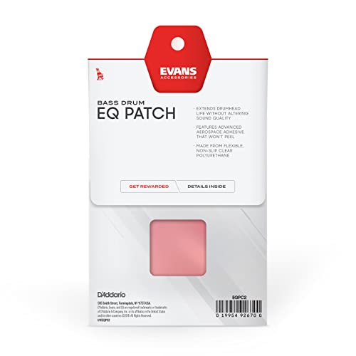 Evans EQ Double Pedal Patch, Clear Plastic