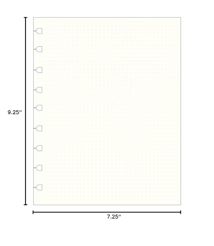Filofax Notebooks Executive Dotted Journal Refill, Movable, 9.25 X 7.25, 32 Cream Sheets Fits Refillable Executive Journals (B192016U)