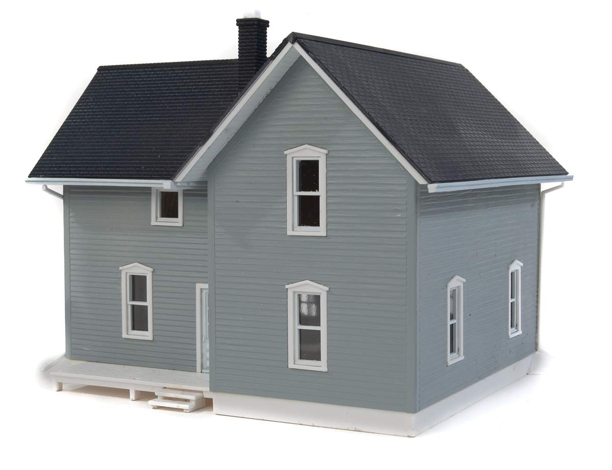 Walthers Cornerstone HO Scale Model Tillman Farm House Kit, 3/8" 11.9 x 10.7 x 11.1cm