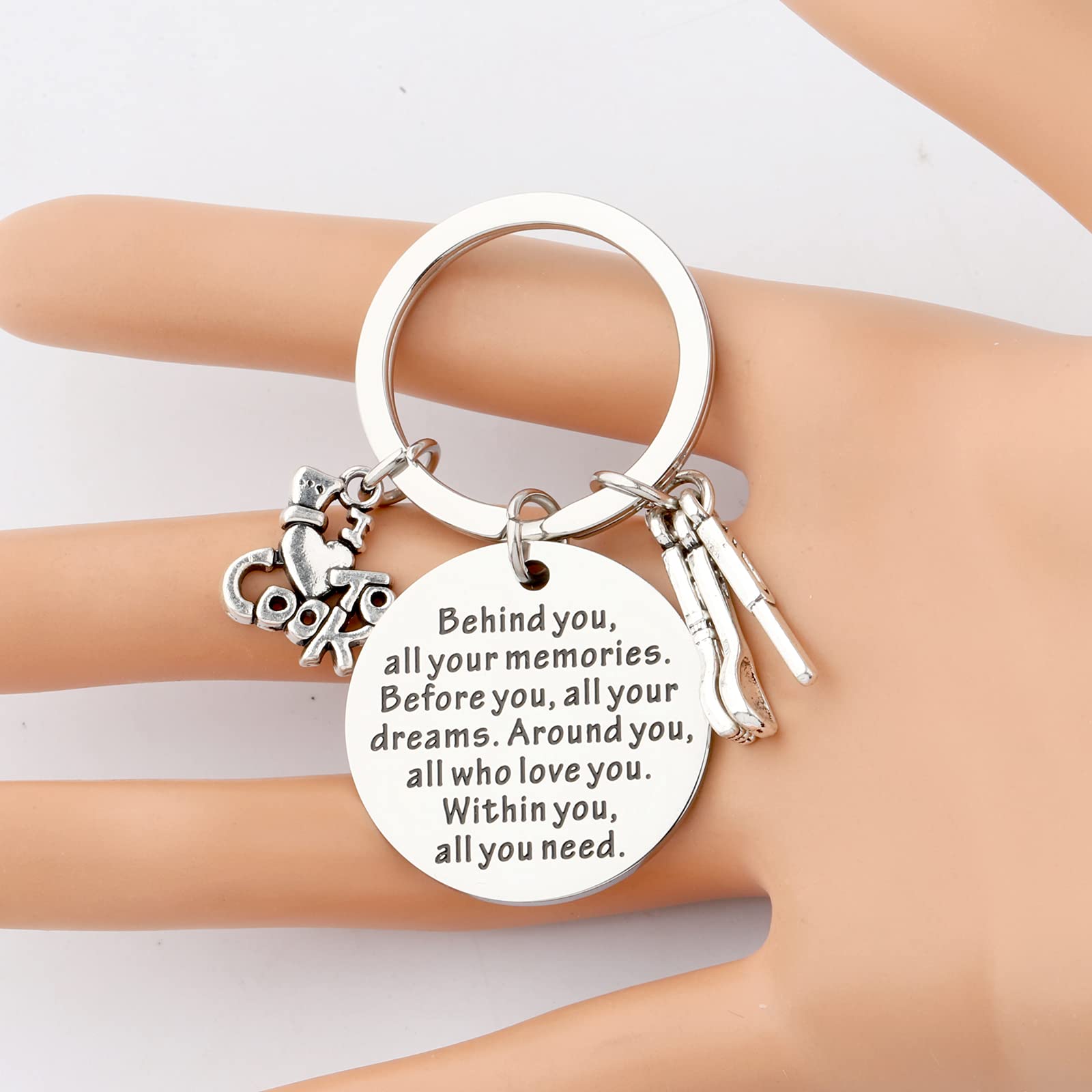 FEELMEM Future Chef Jewelry Behind You All Your Memories Keychain Cooking Lovers Gifts Cafeteria Worker Jewelry Culinary Student Gift Pastry Chef Graduation Gift (Chef-ky)
