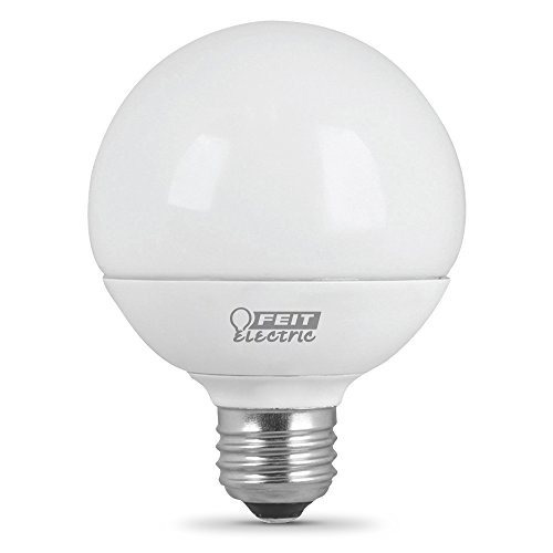 Feit Electric LED G25 Globe with a Medium E26 Base Light Bulb - 60W Equivalent - 10 Year Life - 650 Lumen - 3000K Warm White - Non-Dimmable | 3-Pack