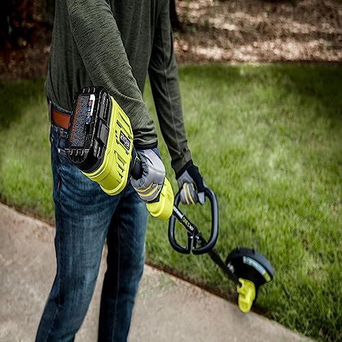RYOBI ONE+ HP 18V Brushless Cordless Battery String Trimmer and Leaf Blower Combo Kit with 4.0 Ah Battery and Charger