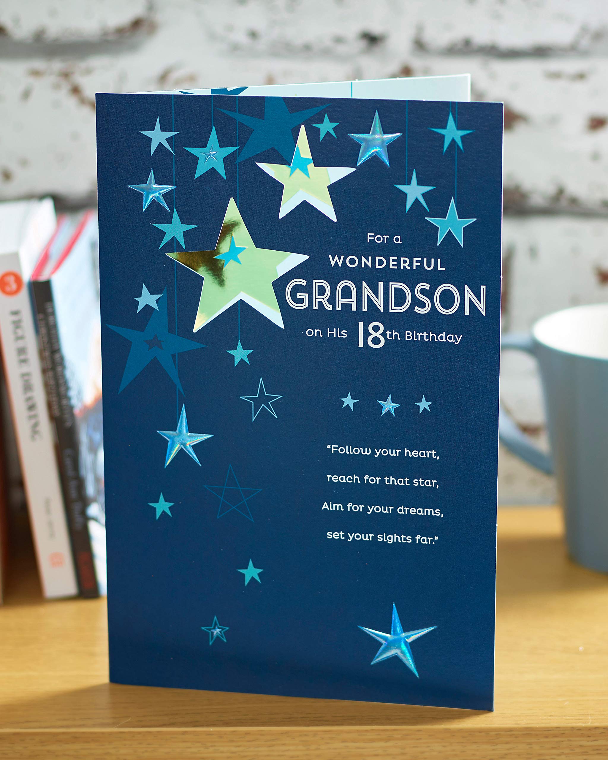 UK Greetings 18th Birthday Card for Grandson - Sentimental Design