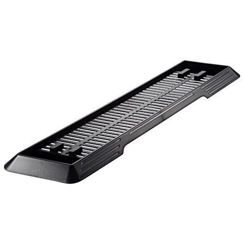 eXtremeRate Black Vertical Stand for PS4 Pro Console, Steady Base Mount Holder for PS4 Pro Console, Bracket Stand for PS4 Pro Console with Built-in Cooling Vents Non-Slip Feet