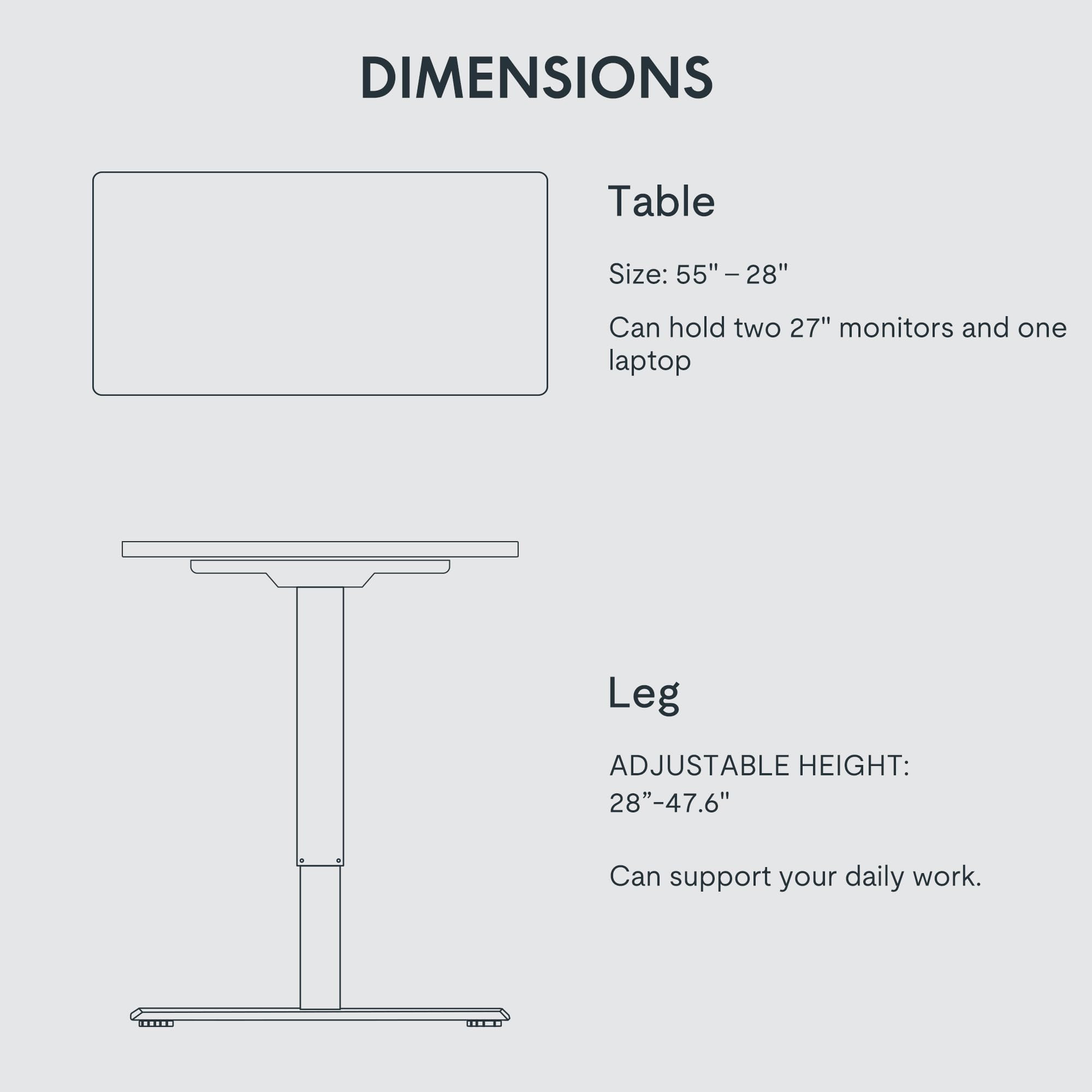 FLEXISPOT EC1 Standing Desk 55 x 28 Inches Electric Stand Up Desk Workstation, Whole-Piece Desk Board Home Office Computer Height Adjustable Desk (Black Frame + 55" Mahogany Top 2 Packages)