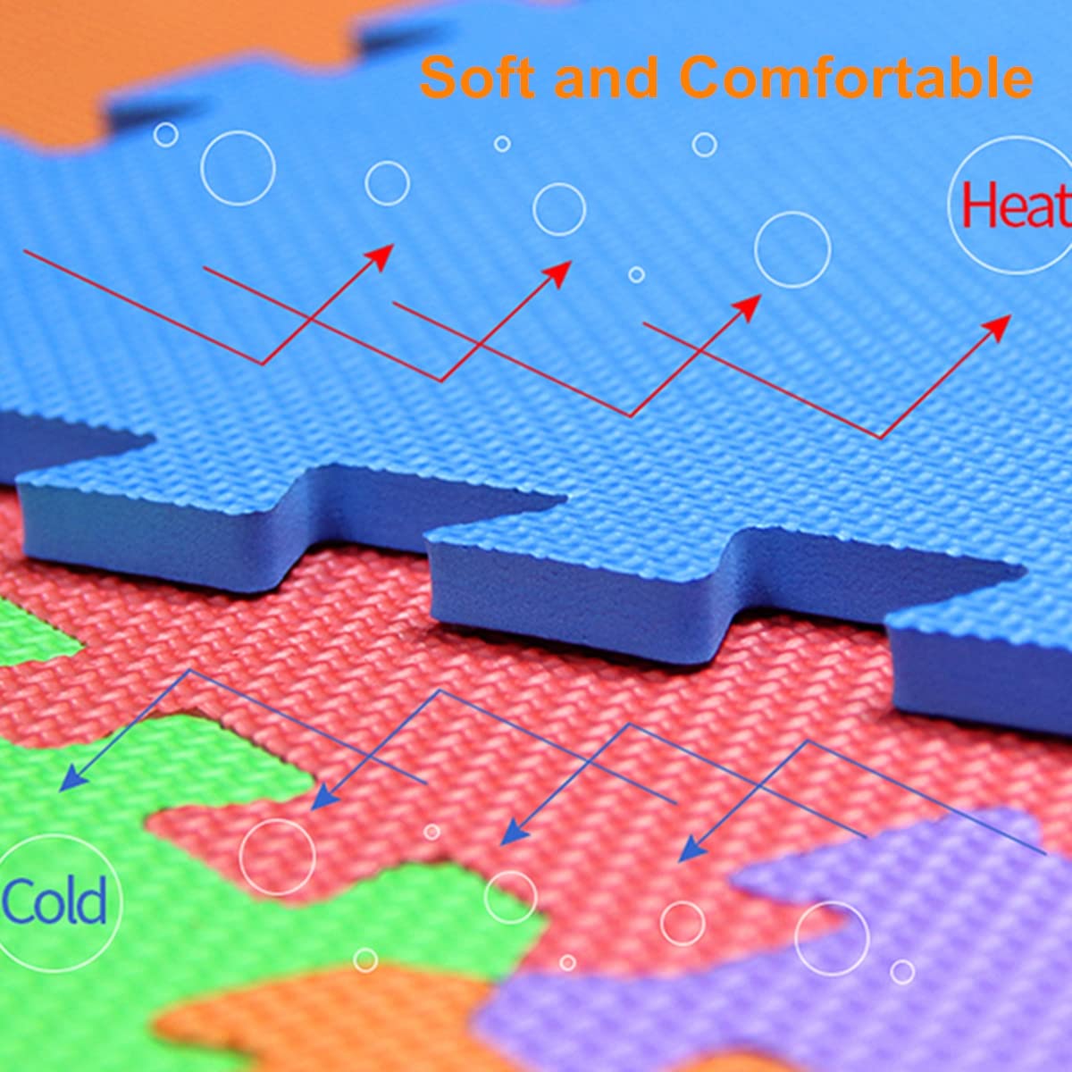 Foam Play Mat Soft EVA Foam Interlocking Floor Mats Children Yoga Exercise Puzzle Blocking Board 8 Colors and 16 Tiles